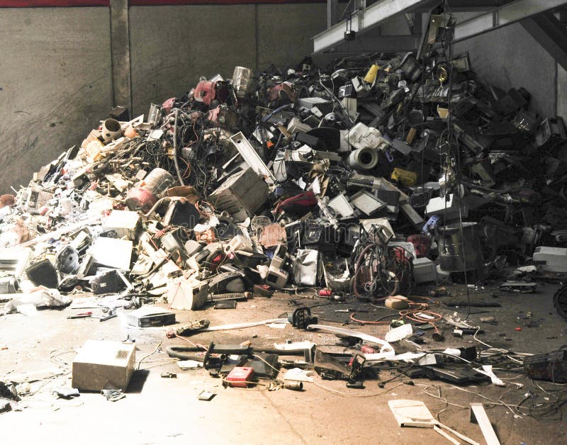 Electronic Waste or E-waste Disposal Stock Photo - Image of footprint ...
