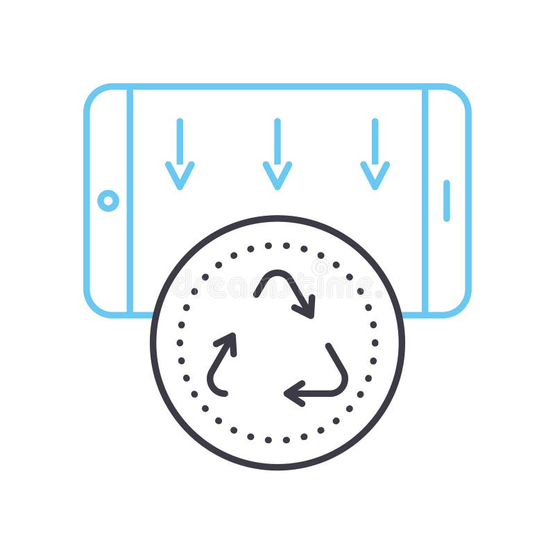 Waste Bin Line Icon, Outline Symbol, Vector Illustration, Concept Sign ...