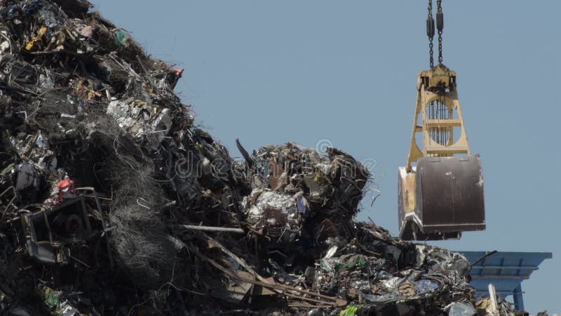 Mountain of Electronic Waste in a Recycling Plant Stock Footage - Video ...