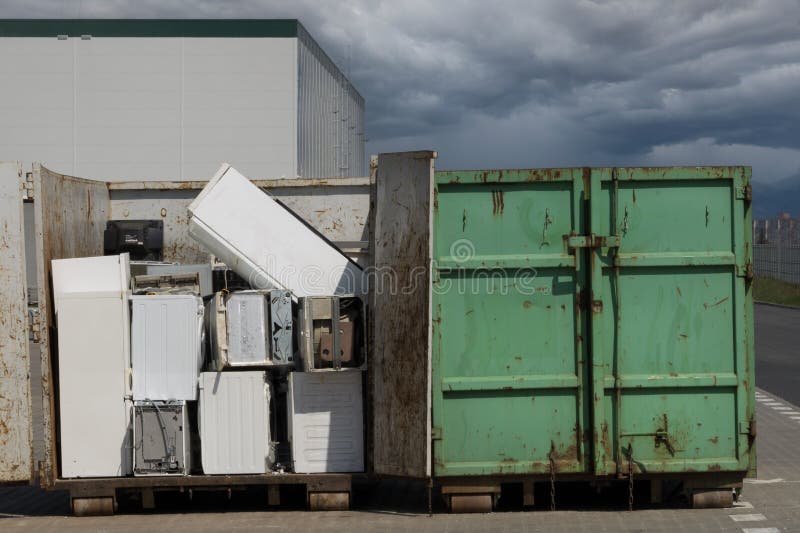 Electronic Waste for Recycling. Discarded Household Appliances in the ...
