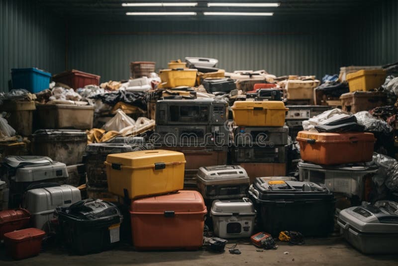 Electronic Waste Waiting for Disposal, Refrigerator Washing Machine ...