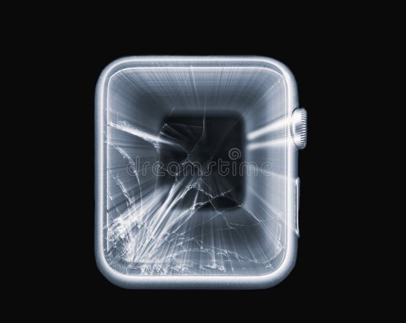 Electronic Watch with Broken Glass Stock Image - Image of communication ...