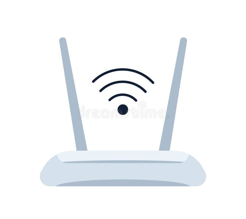 Electronic Wifi Router Sticker Concept Stock Vector - Illustration of ...