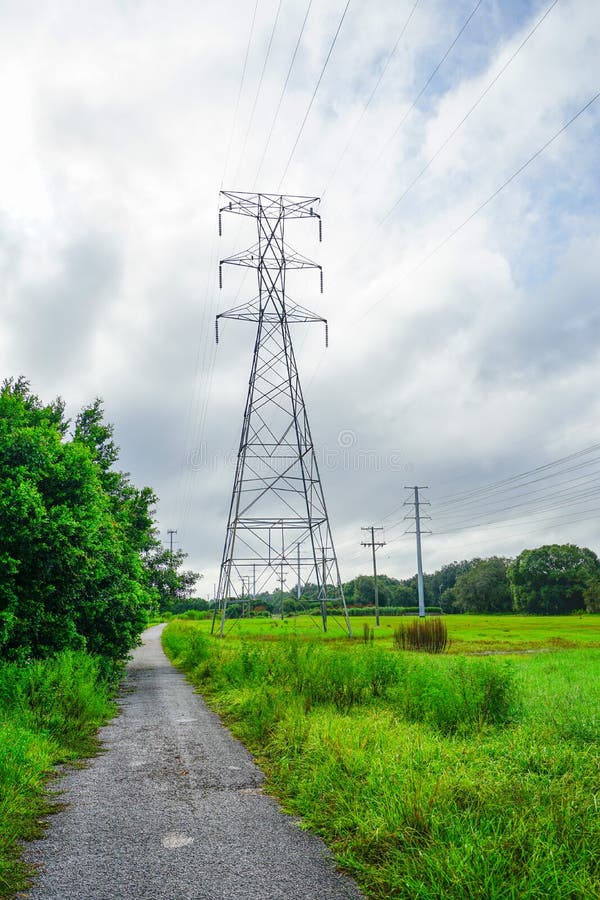 Electron Wire Tower and Blue Sky Stock Image - Image of electron ...