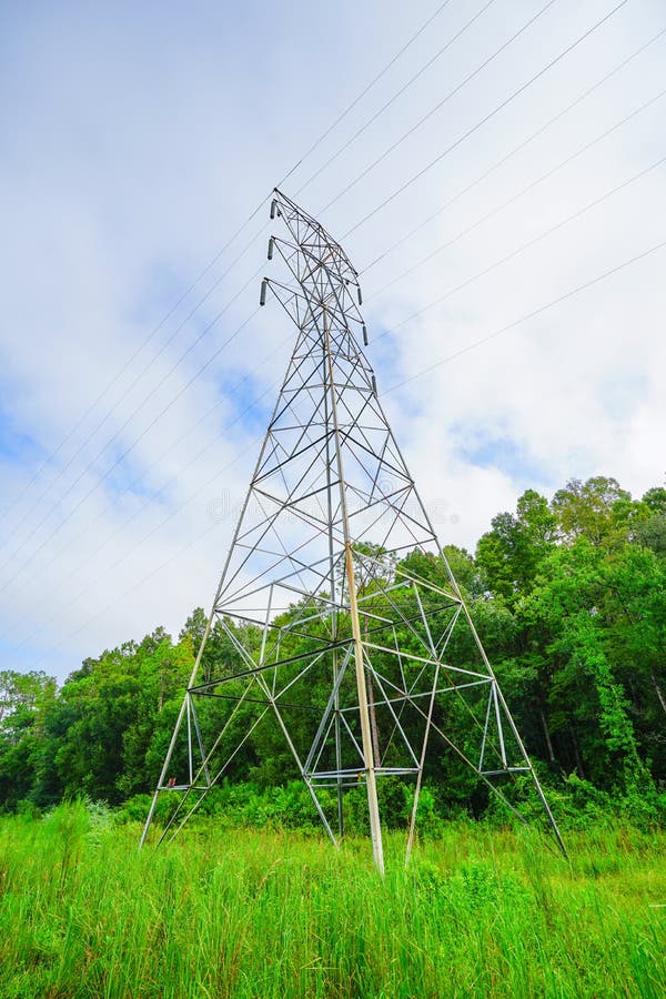 Electron Wire Tower and Blue Sky Stock Image - Image of construction ...