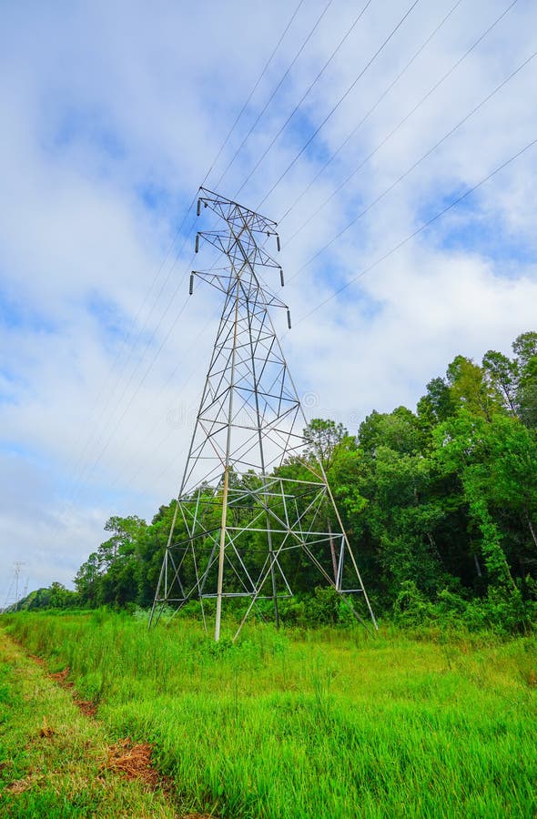Electron Wire Tower and Blue Sky Stock Photo - Image of energies ...