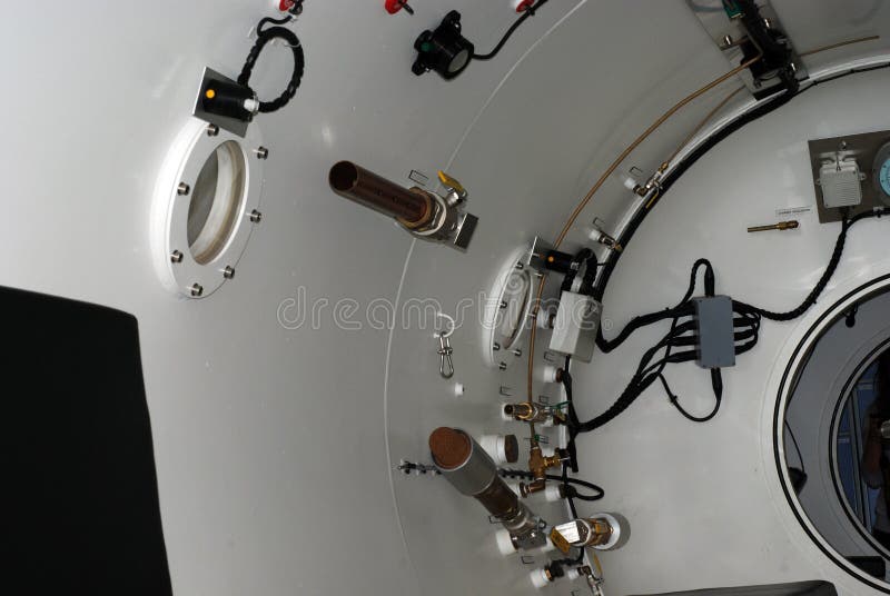 The Electronic Wiring Inside a Decompression Chamber Stock Image ...