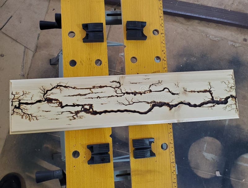 Electronic Wood Burning on Pine Board Stock Image - Image of electronic ...