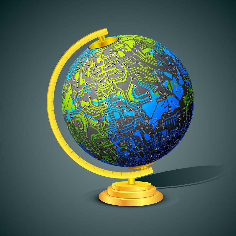 Electronic World stock vector. Illustration of circuit - 26454333