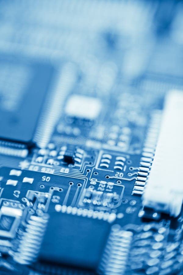 Blue microelectronics stock photo. Image of electrical - 4630998