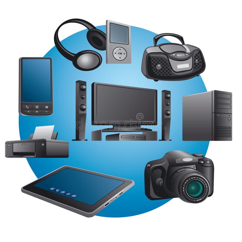 Electronics Appliances Icons Stock Illustration - Illustration of ...