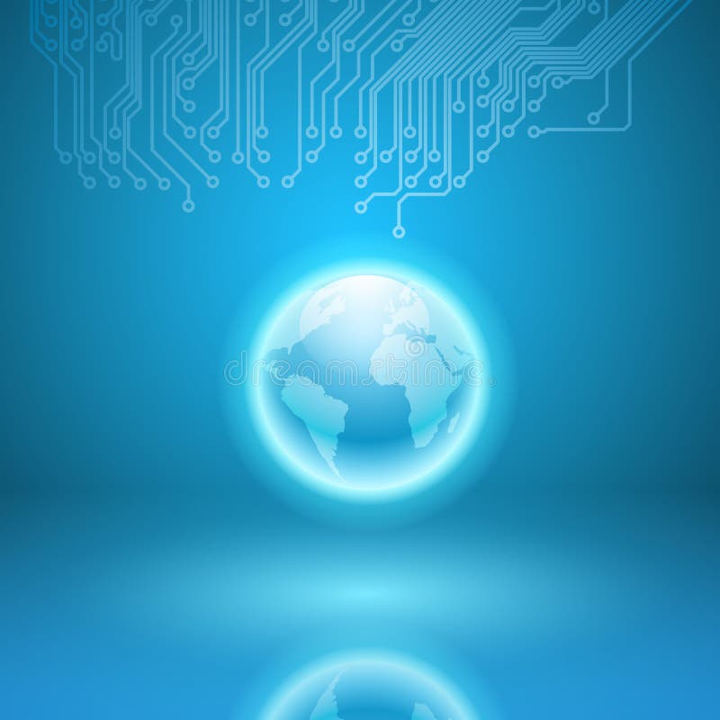 Abstract Electronics Green Background Stock Vector - Illustration of ...