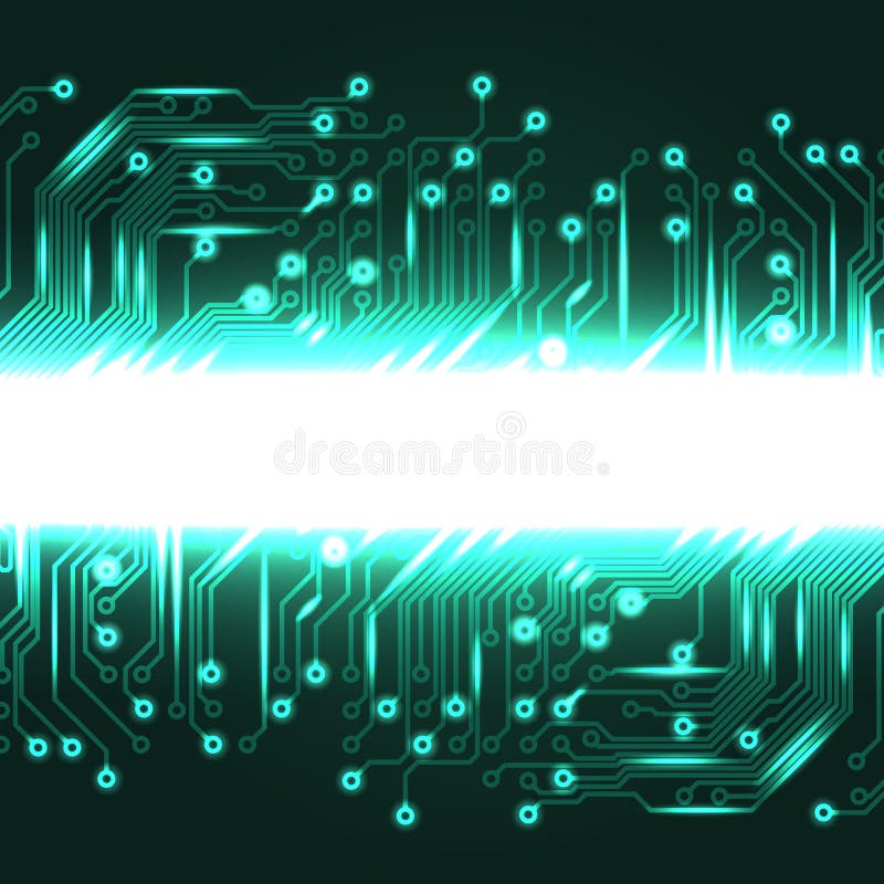 Abstract Electronics Green Background Stock Vector - Illustration of ...
