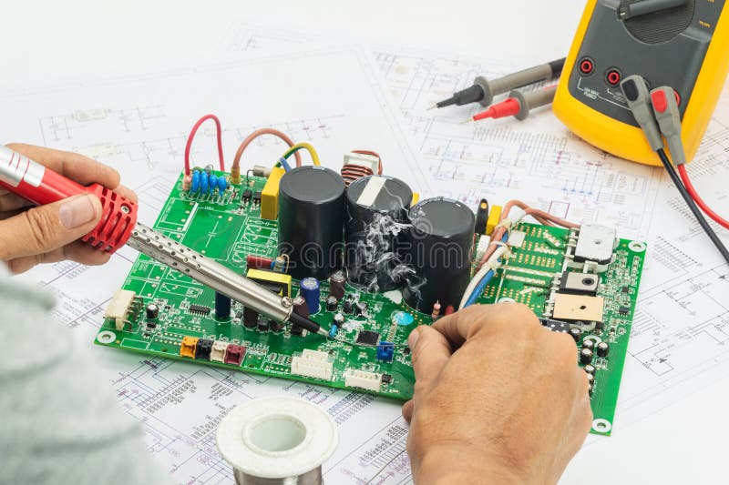 Electronics Board Repair Process Soldering Tools Testing Equipment ...