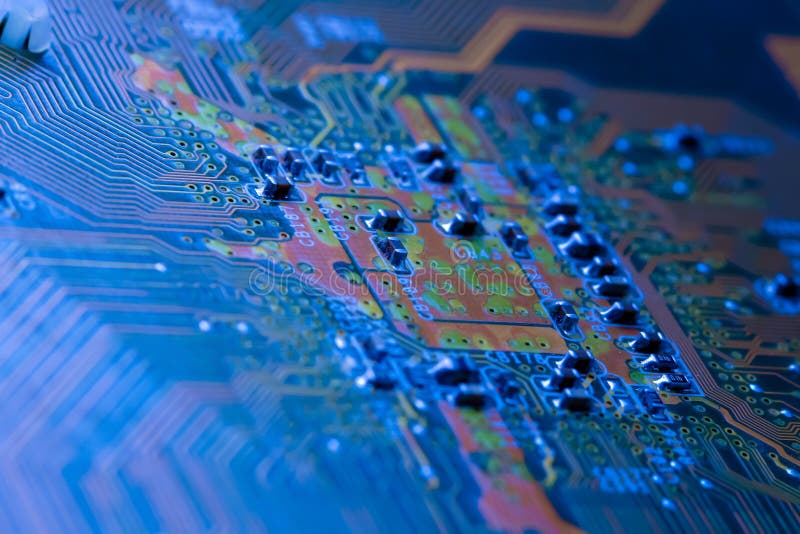 Electronics Circuit Board Background , Close-up Stock Photo - Image of ...
