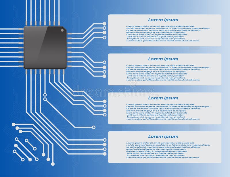 Electronics Circuit Board Infographics Stock Illustration ...