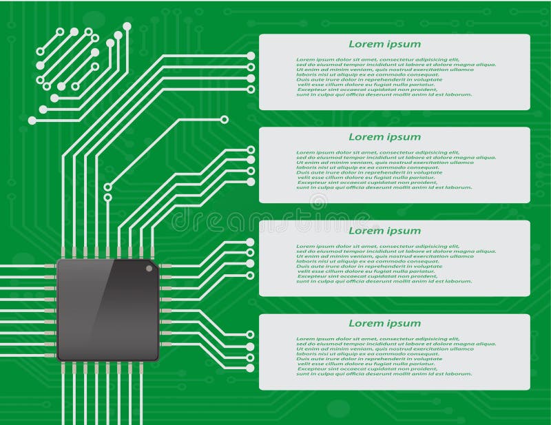 Electronics Circuit Board Infographics Stock Vector - Illustration of ...