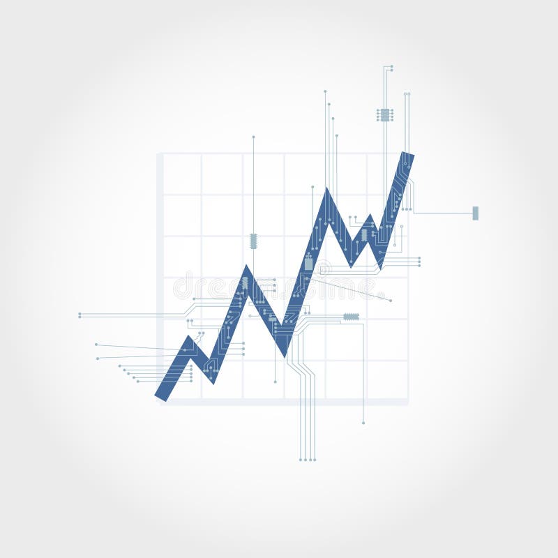 Electronics Circuit and Graph Stock Vector - Illustration of market ...