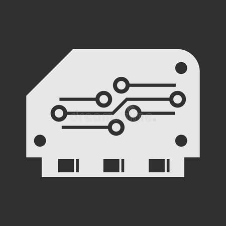 Electronics, Computer Board Symbol Stock Illustration - Illustration of ...