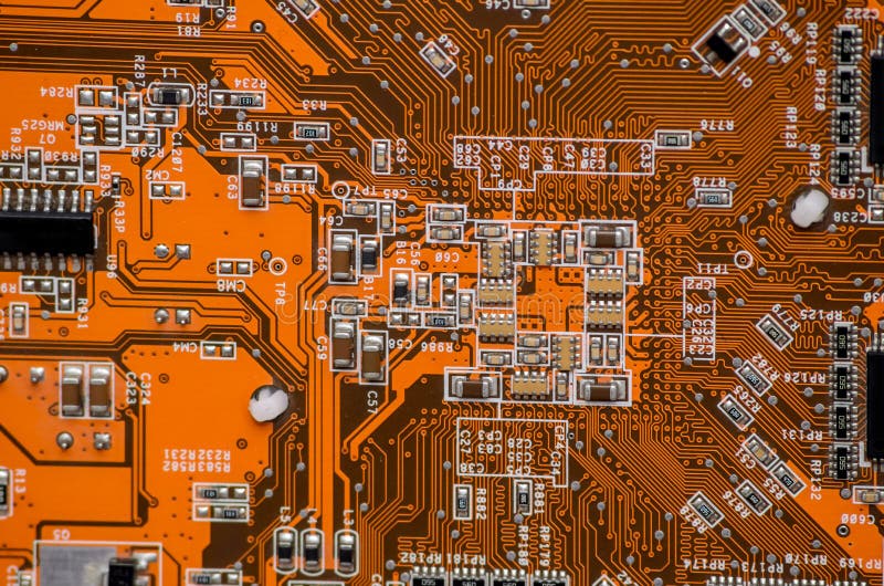 Technology and Electronics - Part of Old Motherboard Stock Image ...