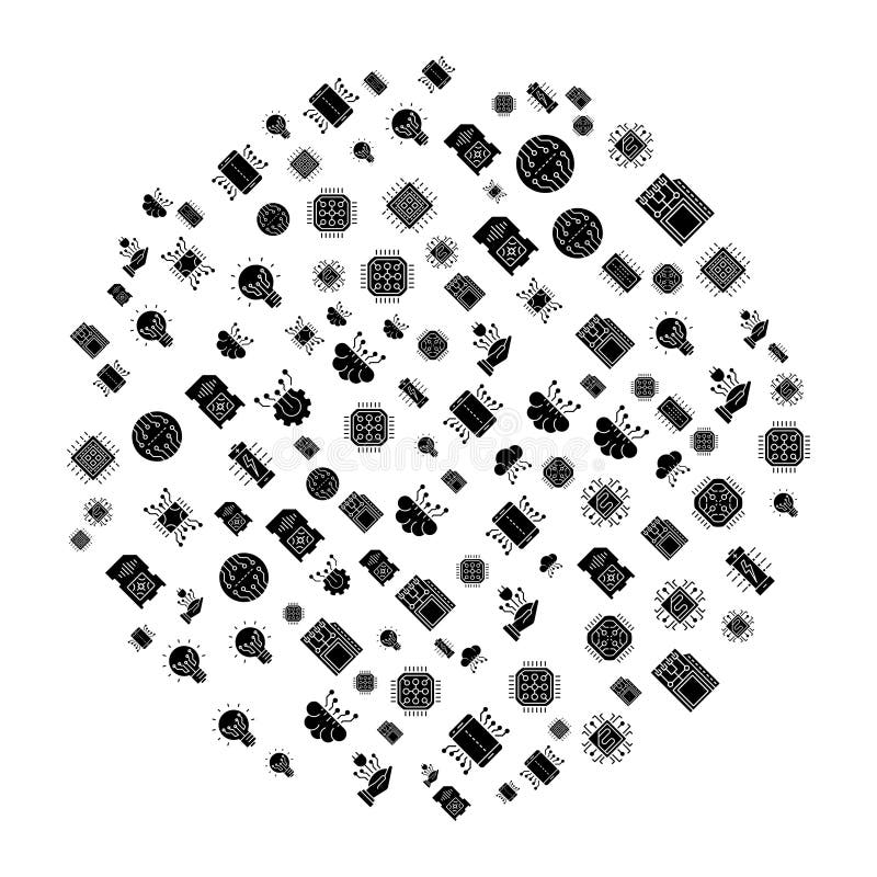 Electronics Concept in Circle with Clean and Simple Icons, Infographic ...