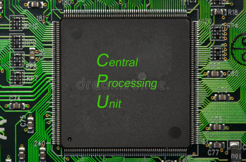 Electronics - CPU stock image. Image of glowing, processing - 3813613