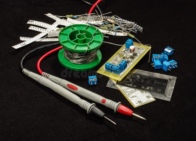 Electronics Design Process and Equipment Stock Photo - Image of circuit ...