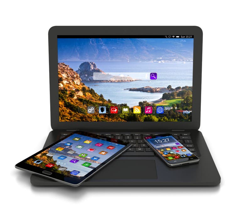 Electronics Devices. Technology Concept Stock Illustration ...