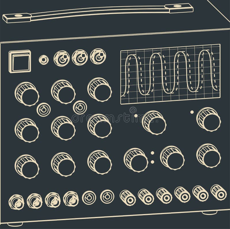 Laboratory Oscilloscope Drawings Stock Vector - Illustration of ...