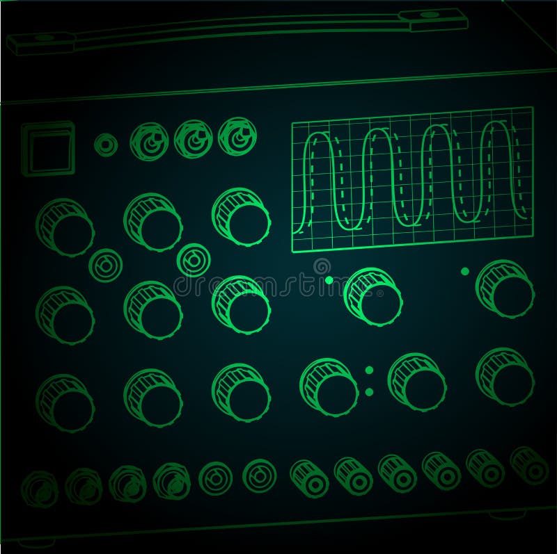 Laboratory Oscilloscope Drawings Stock Vector - Illustration of ...