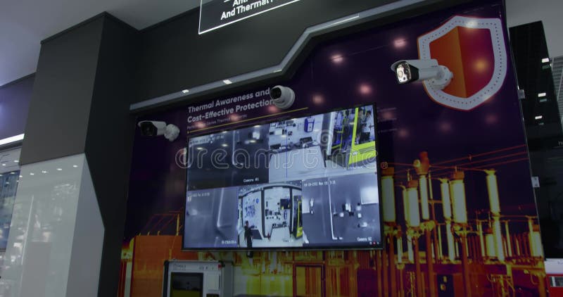 Electronics Display Booth in the Exhibition Hall Stock Video - Video of ...