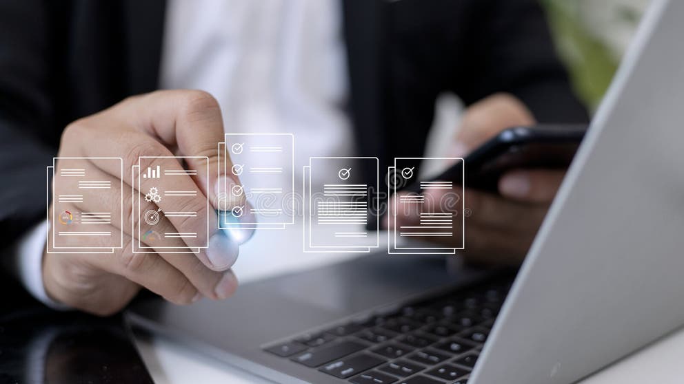 Electronics Document Icons, E-document Management, Online Documentation ...