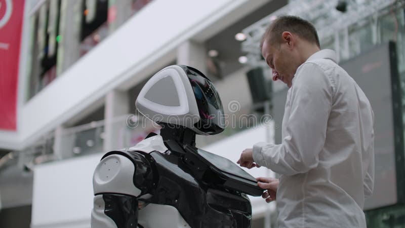 Electronics Engineer Working, Scientist Inventor on Robot Construction ...