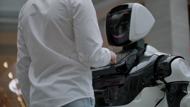 Electronics Engineer Working, Scientist Inventor on Robot Construction ...