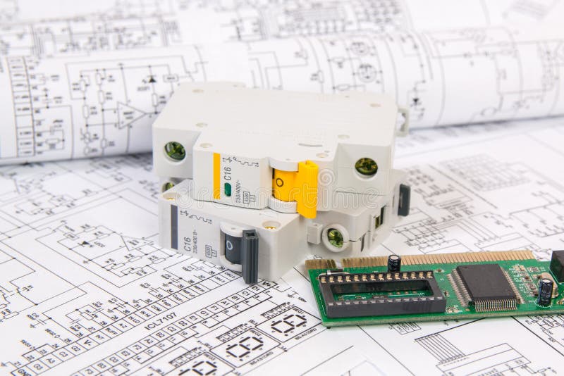 Electronics and Engineering. Printed Drawings of Electrical Circuits ...