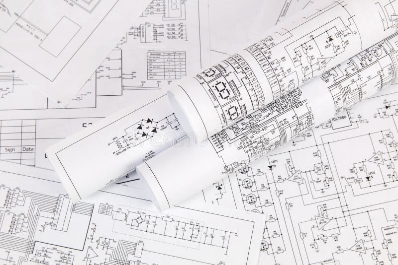 Printed Drawings of Electrical Circuits. Science, Technology and ...