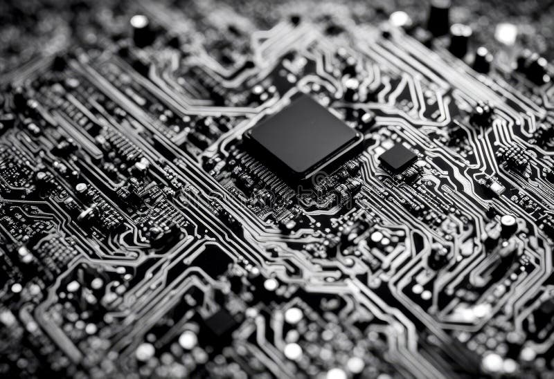 Electronics Fun Circuit Board Texture Black Tech Textile Swatch High ...