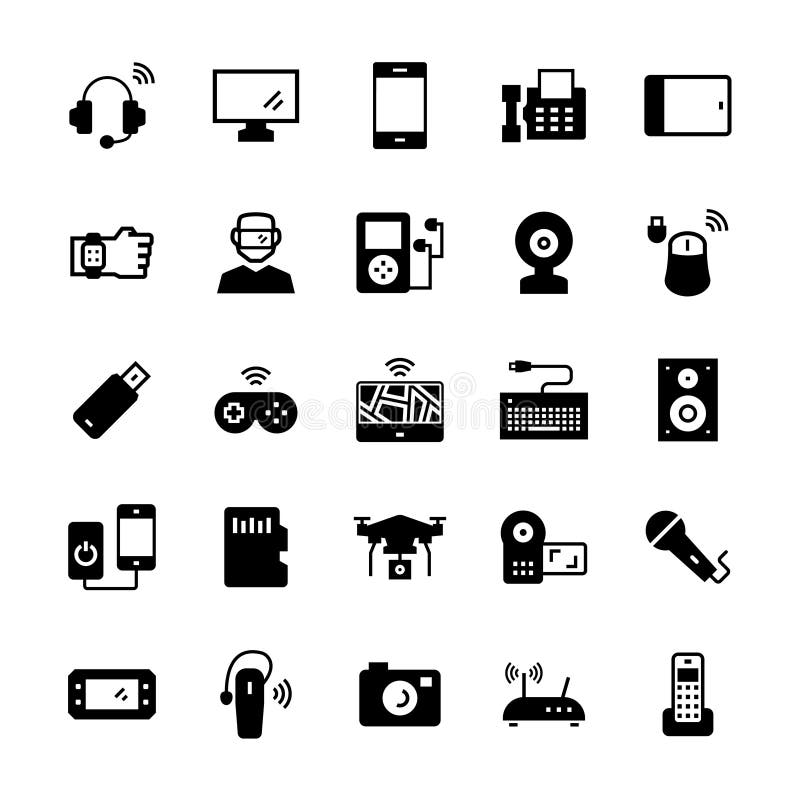 Electronics,gadgets and Devices Icon Set. Vector Symbols Stock Vector ...