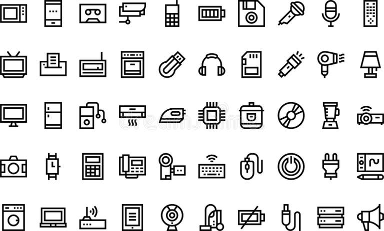 Electronics Icons High-Quality Vector Icons Collection with Editable ...