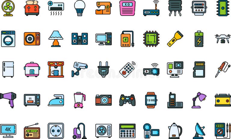 Electronics Icons High-Quality Vector Icons Collection with Editable ...