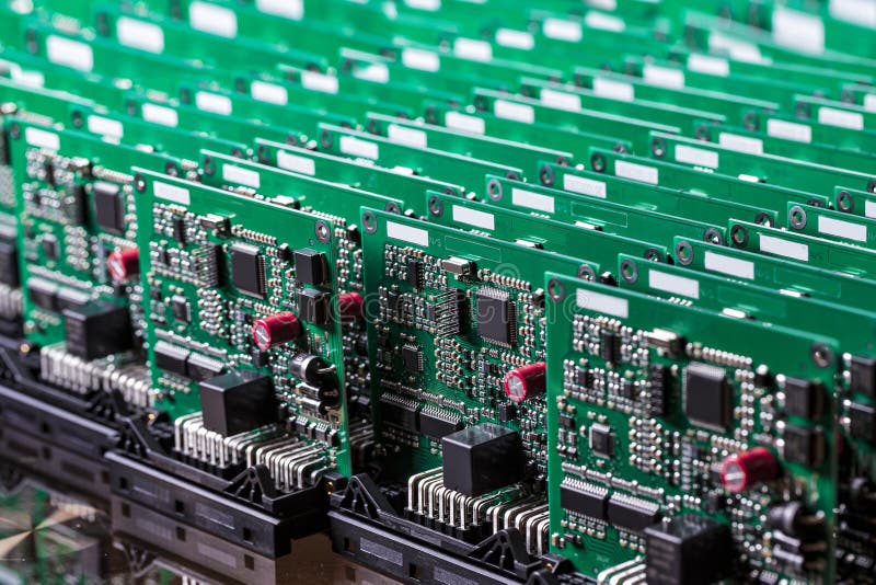 Electronics Ideas. Closeup View of Batch of Ready Automotive Printed ...