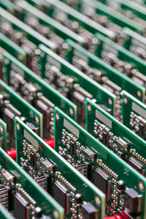 Electronics Industry Concepts. Closeup of Batch or Line of Ready ABS ...