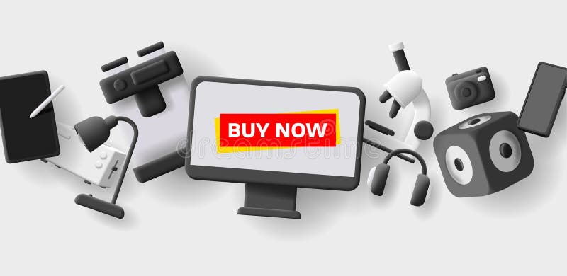 Electronics and Kitchen Smart Gadgets, Internet of Things 3d Icons Sale ...