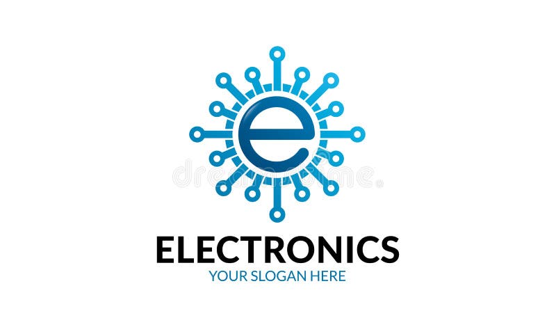 Electronics Logo Template stock illustration. Illustration of alphabet ...
