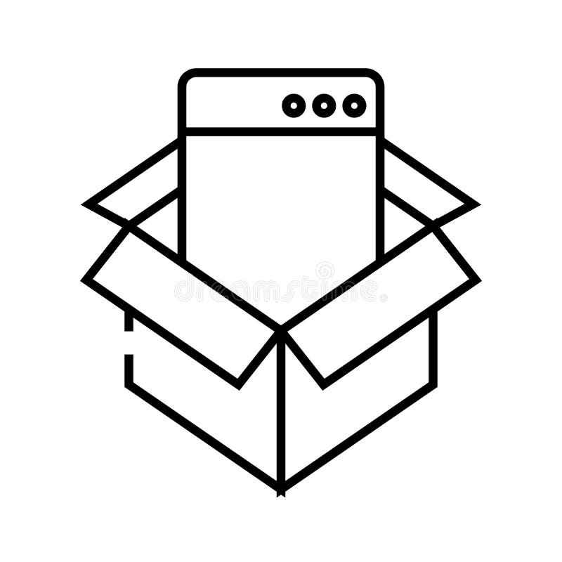 Packaging Line Icons Collection. Protection, Design, Sustainability ...