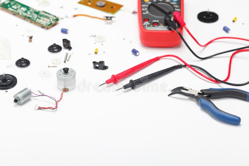 Electronics Repair Background Stock Photo - Image of closeup, capacitor ...