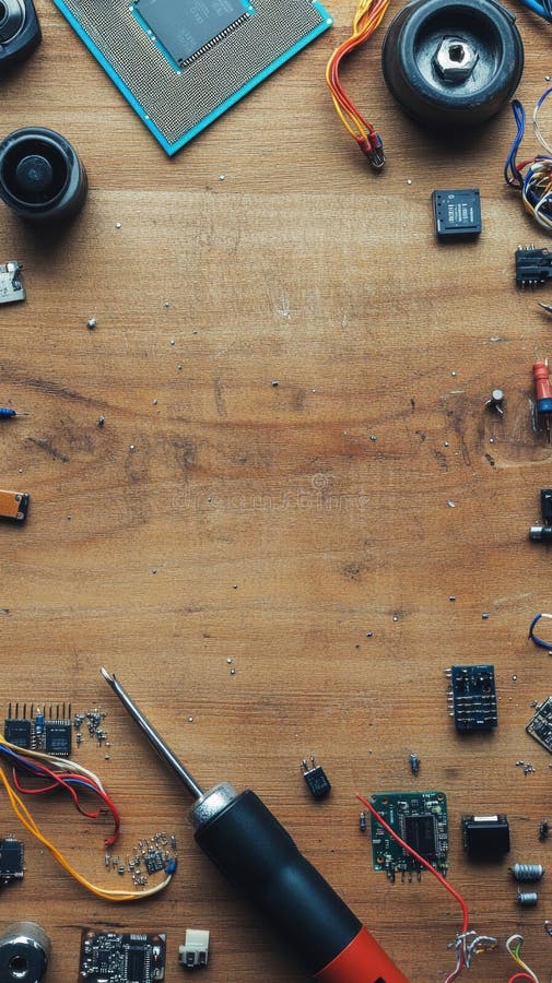 Electronics Repair, a Close-Up of Tools and Components Stock ...