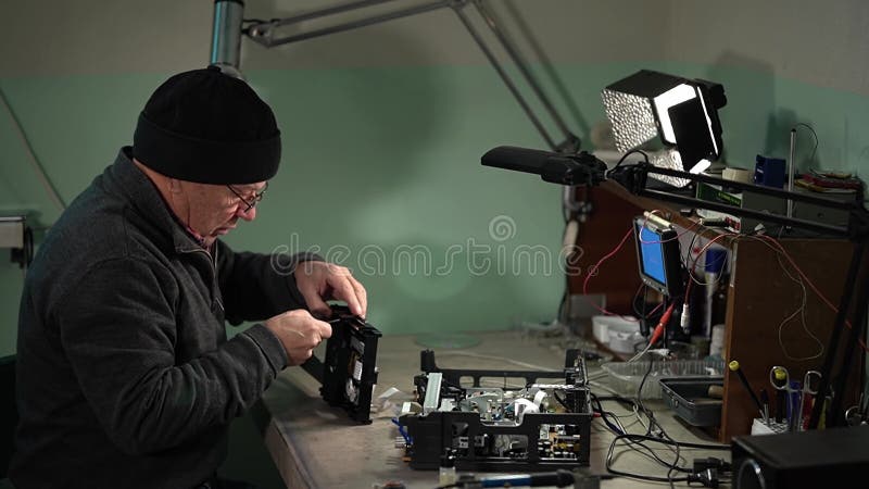 Electronics repair stock video. Video of chip, work - 302852751