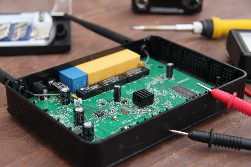 Electronics Repair on the Desktop with Tools Stock Photo - Image of ...
