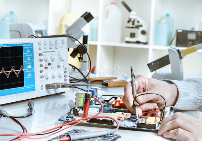 Repair Of Micro Electronics Stock Image - Image of digital, equipment ...